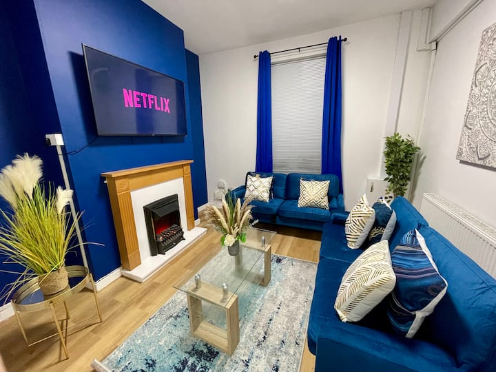The Blue Retreat 3 Bed Home-minutes To City Centre - Hull