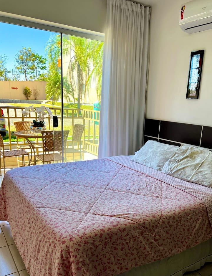 Apartamento Náutico Flat - Lago E Piscinas - Caldas Novas