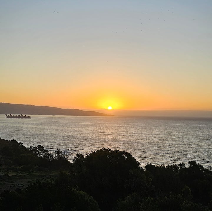 Peaceful With Splendid Ocean View (3br+2ba/6pax) - Concón