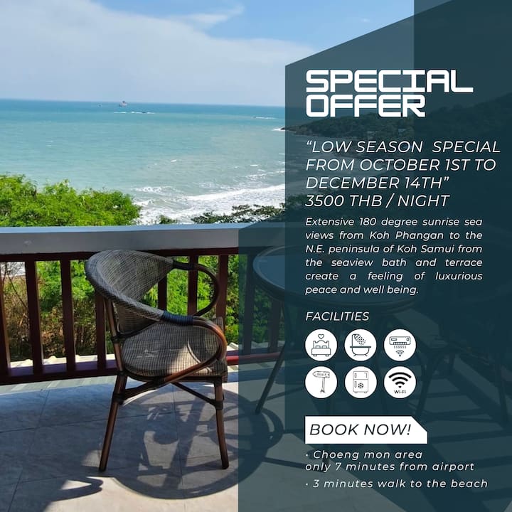 Sunrise Magic Beach Bungalow Sea View - Koh Samui