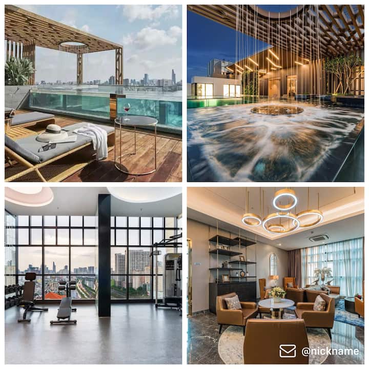 Luxurious 2brs+2wc Rooftop Infinity Pool, Gym - Ho Chi Minh