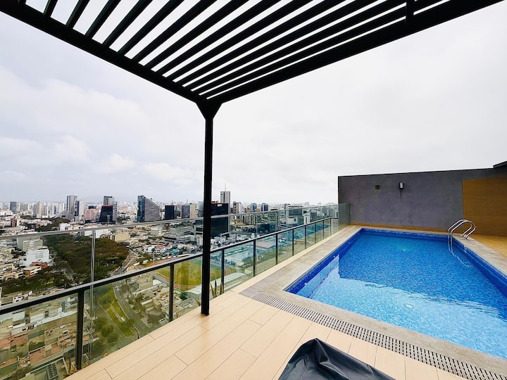 Piso 16 Con Vista Panorámica+parking+gym Y Piscina - Lima