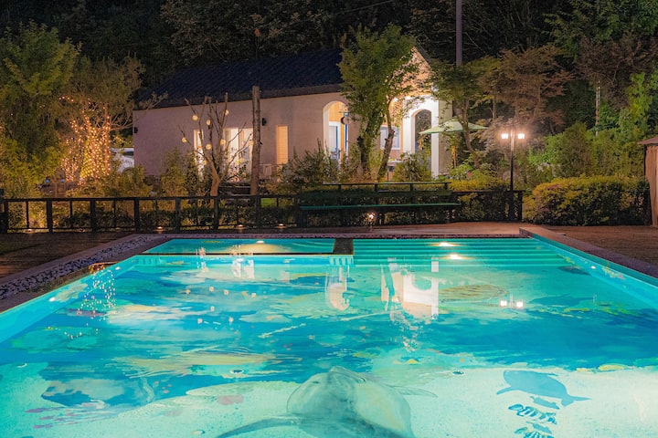 별하나톡/독채감성숙소/개별Bbq/불멍/야외미온수수영장 - South Korea