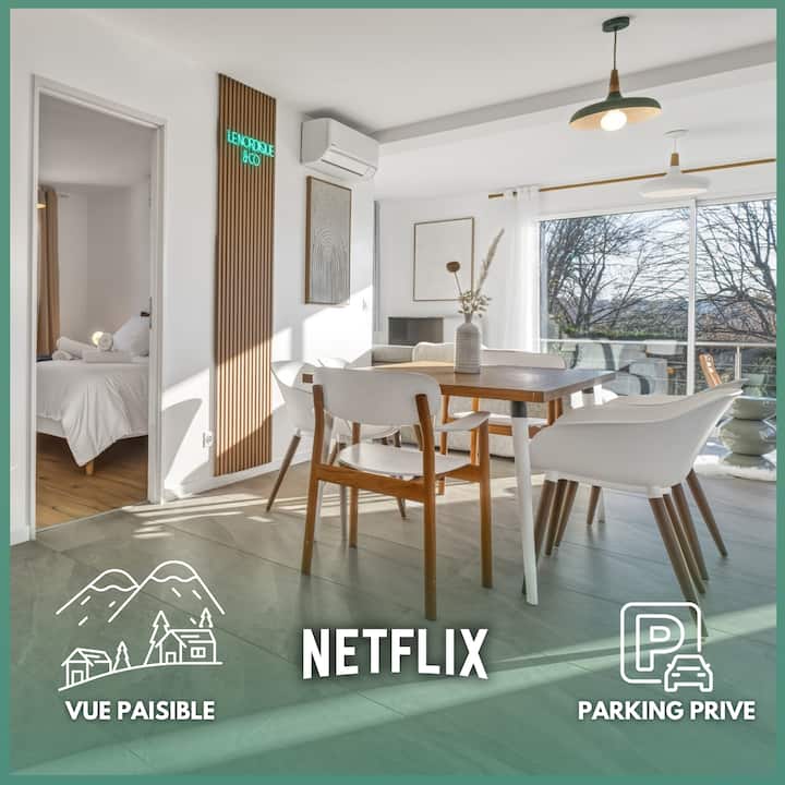 Le Nordique & Co : Vue ~ Balcon ~ Parking - Aix-les-Bains