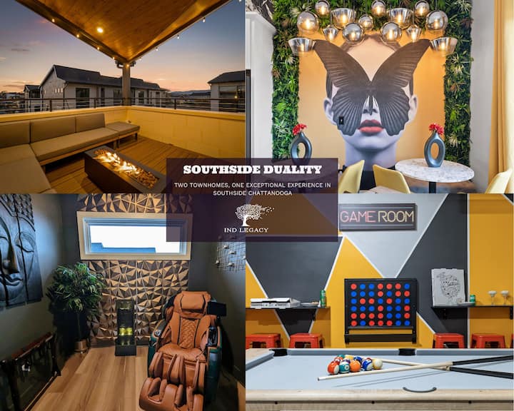2 Townhomes | Sleeps 14 | Sauna | Massage Chair - Chattanooga, TN