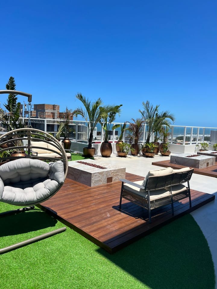 Apto Sofisticado Com Rooftop Próx. Da Praia. - Xangri-lá