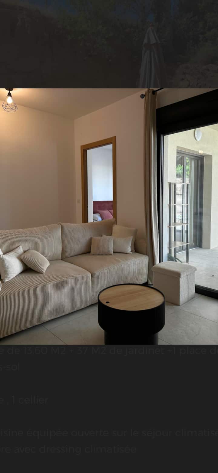 T2 Terrasse/jardin 10 Min Plage - Algajola