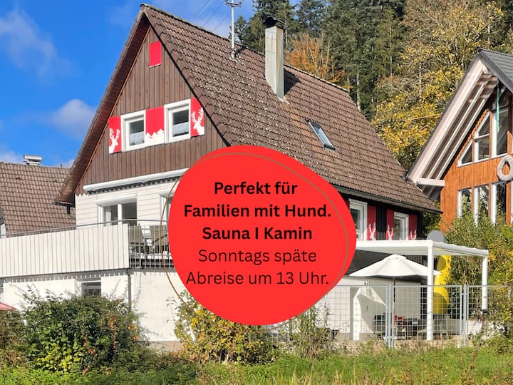 Ferienhaus Hirschle: Sauna | Hunde | Zaun - Alpirsbach
