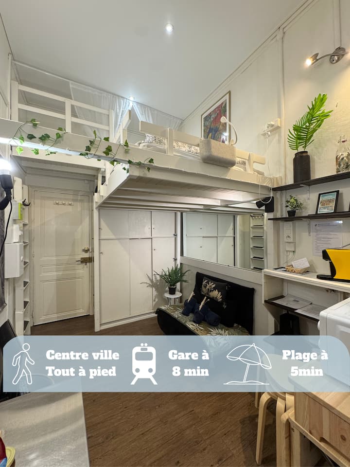 Palm Studio Menton • Centre, Plage & Gare à Pied - Menton