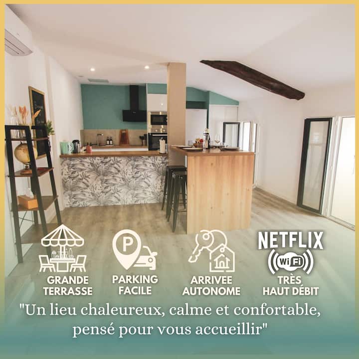Grand T3 Avec Terrasse, 2 Suites Avec Sdb, Fibre - Viviers