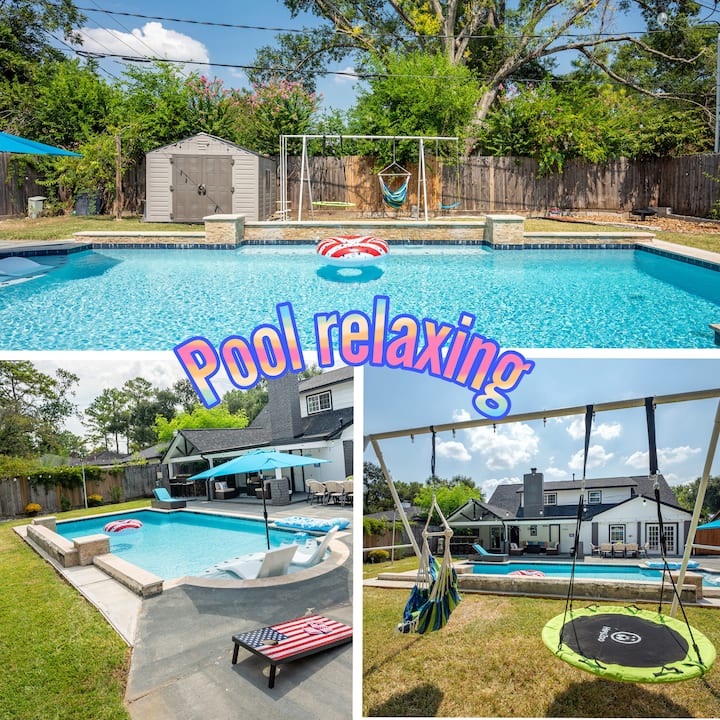 Modern Getaway | Heated Pool•bar•grill & Chill - Houston, TX