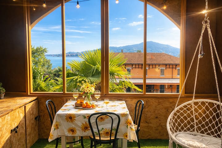 Panomoramic View Lake Maggiore - Arona, Italy