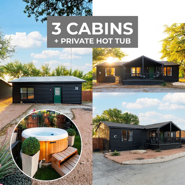 Starlight Horizon 3 Cabins - Hot Tub, Pet-friendly - Canyon Lake, TX