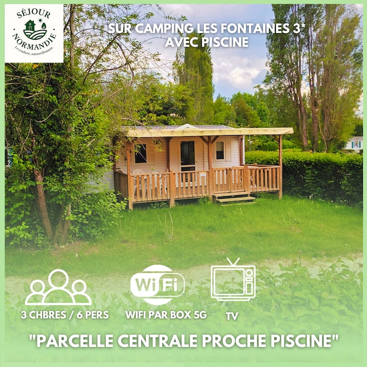 Mhome 3ch/6p Wifi/tv Pr. Piscine | Camping 3* (27) - Anet