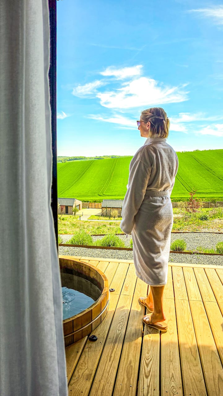 Ecolodge De Luxe Avec Spa • Jusqu’à 14 Personnes - Frankreich