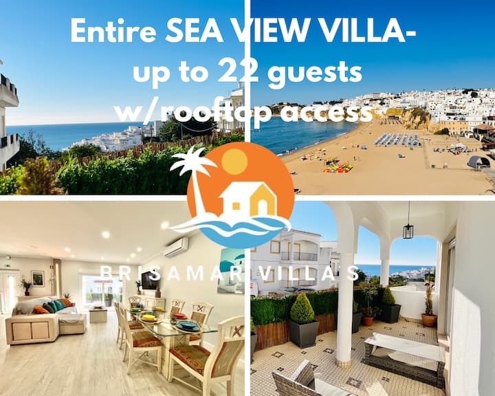 Up To 22 Guest:sea View, 5 Min Walk To Beach/town - 알부페이라
