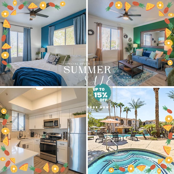 Sunny Getaway | Asu & Mill Ave | Hot Tub & Gym - Phoenix, AZ
