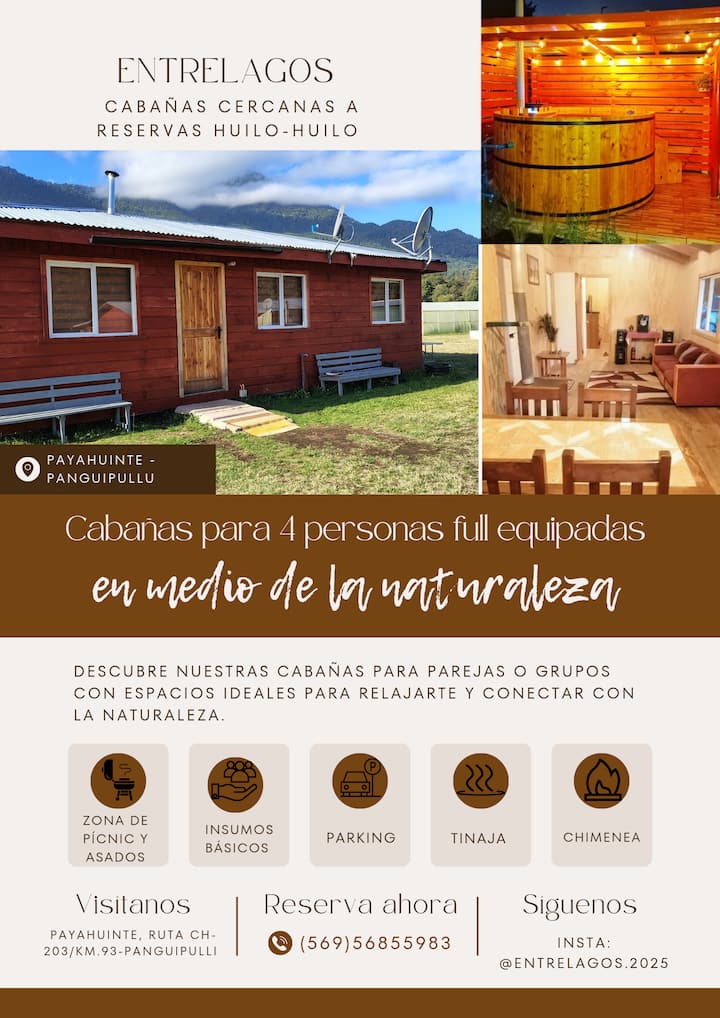 " Entre Lagos" Cabañas Cercano A Huilo-huilo. - Panguipulli