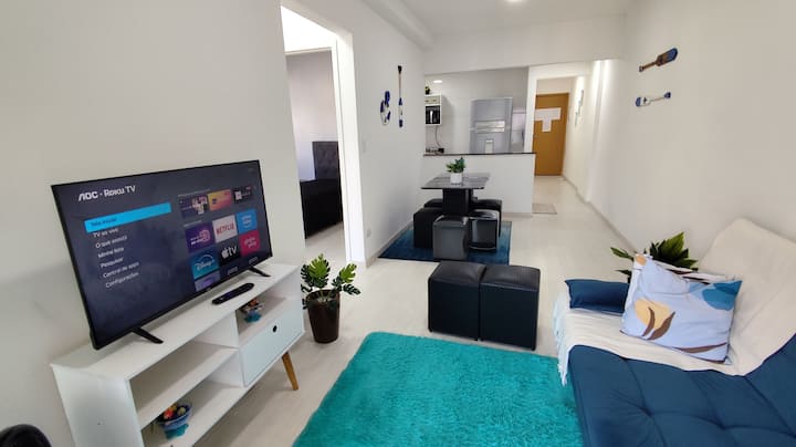 Ap Boqueirão, 6 Pessoas, Wifi,  Gar, 3min Praia - Praia Grande