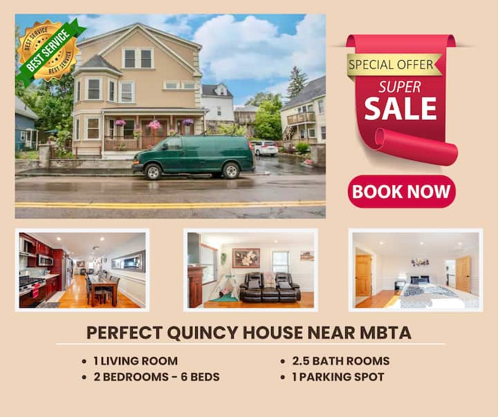 383 - 2br Quincy | Chic House Near Adams Park - Quincy, MA