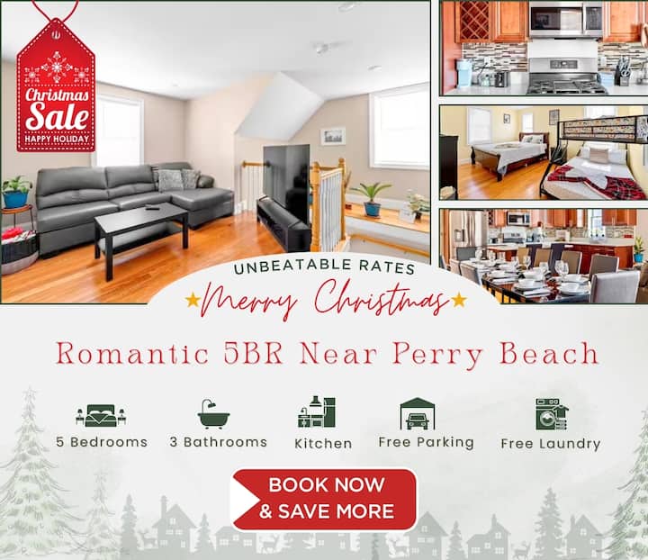 555 - 5br Quincy | Spacious Apt Near Perry Beach - Boston, MA