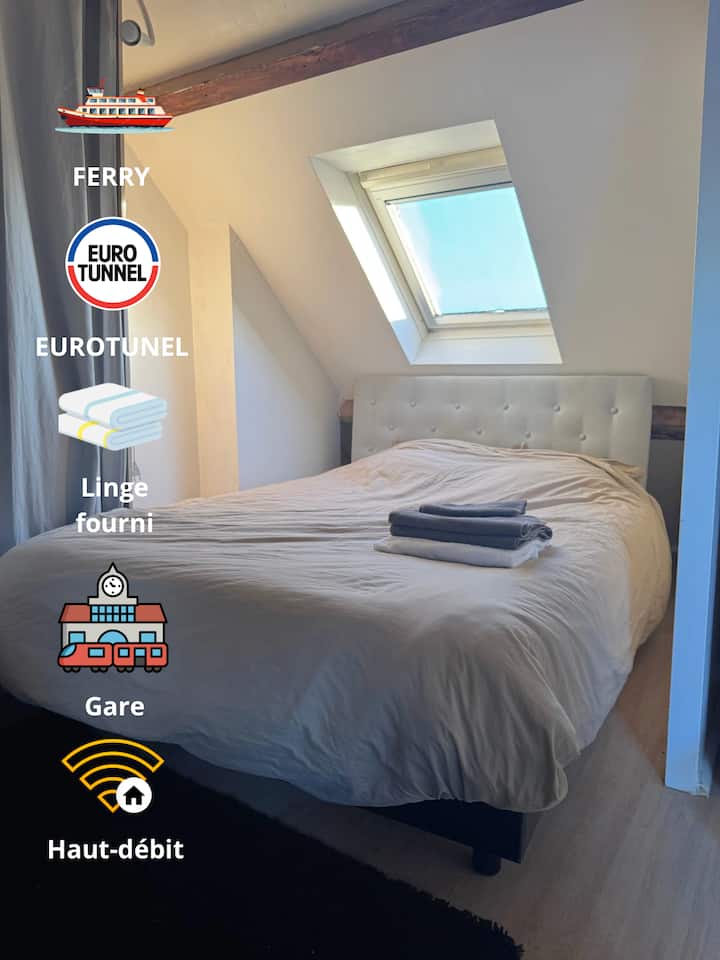 *Le Nid Du Beffroi* Proche Gare, Ferry, Eurotunnel - Calais