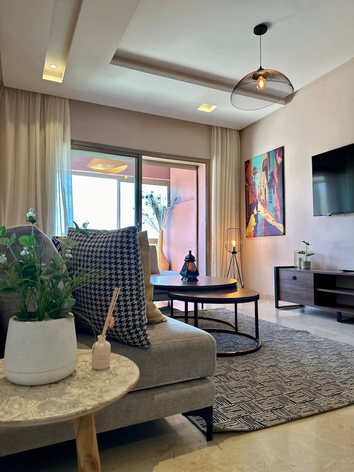 Appartement 3 Chambres (Golf, Piscine, Restaurant) - Marrakech