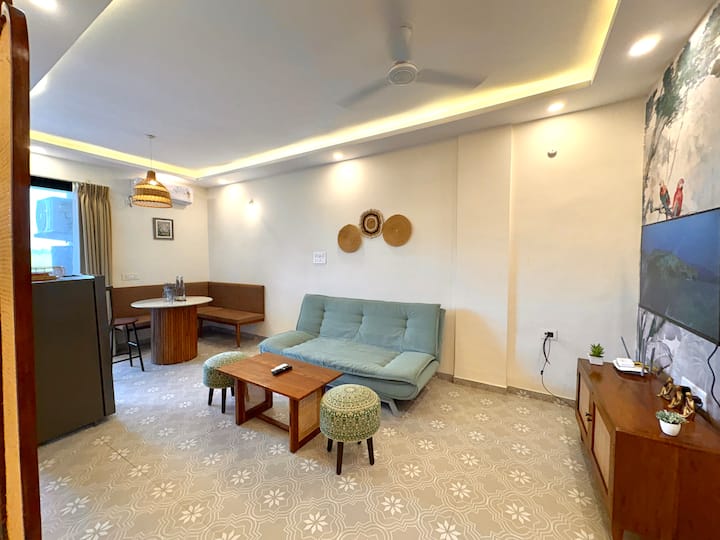 Cozy Boho Studio Apartment In Candolim Goal B211 - Goa