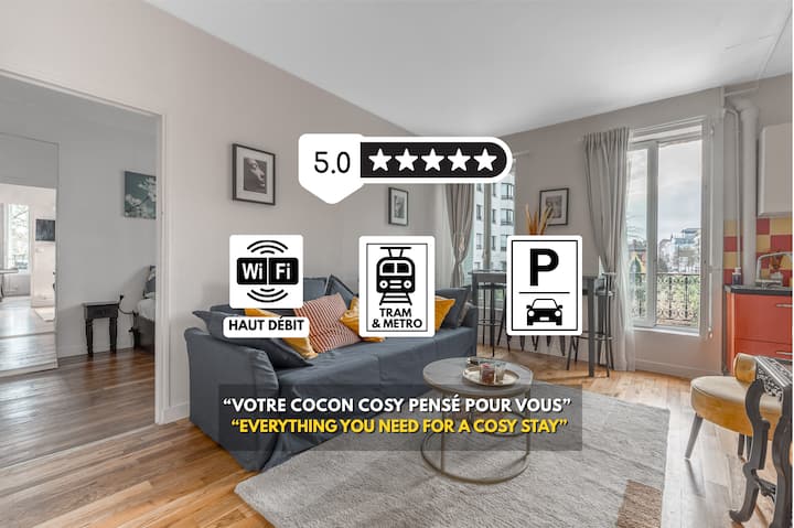 Lumineux • 6 Min Paris La Défense•5 Pers•parking - Bois-Colombes