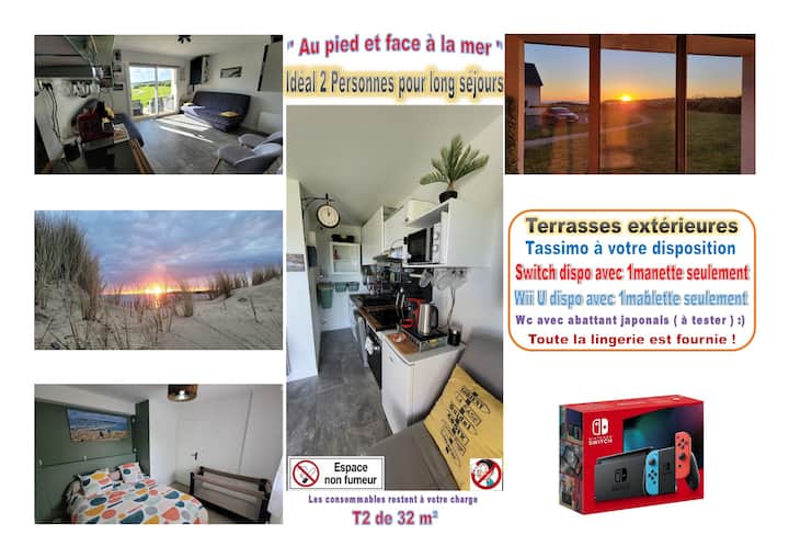 Suréquipé/front De Mer De La Falaise /Rdc/t2 32 M² - Guidel