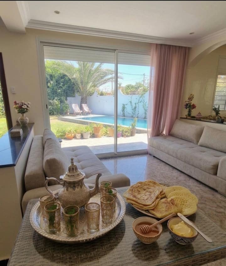 Villa Spacieuse Avec Piscine 5 Min Aéroport Casa - Morocco