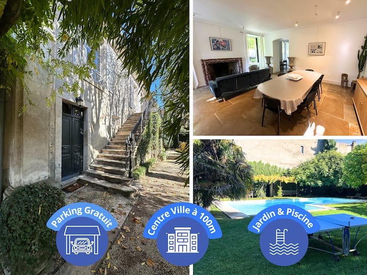 ÉLégant 2 Chambres Parking Piscine Centre à 100m - Francja