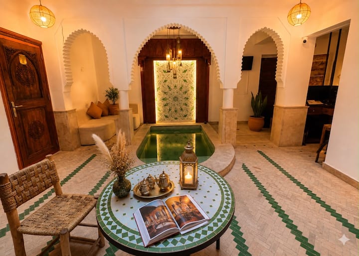 Chambre Grand Lit Avec Piscine- Princesse - Marrakech