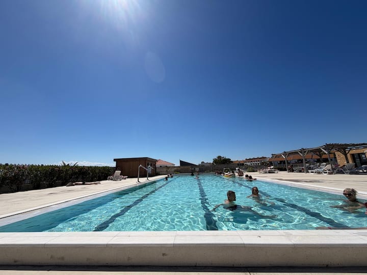 Cosy Vue Canal, Terrasse, Piscines, 4 Personnes ! - Le Barcarès