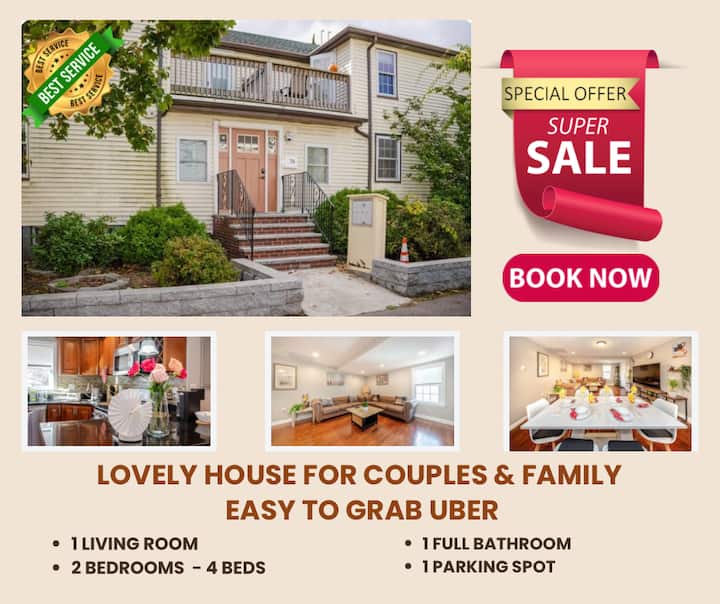 74r - 2br Quincy| Romantic Near Wollaston Beach - Boston, MA