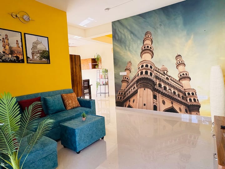 Yana: 3bhk Apartment: Wifi Ac Smart Tv Kitchen - Hyderabad