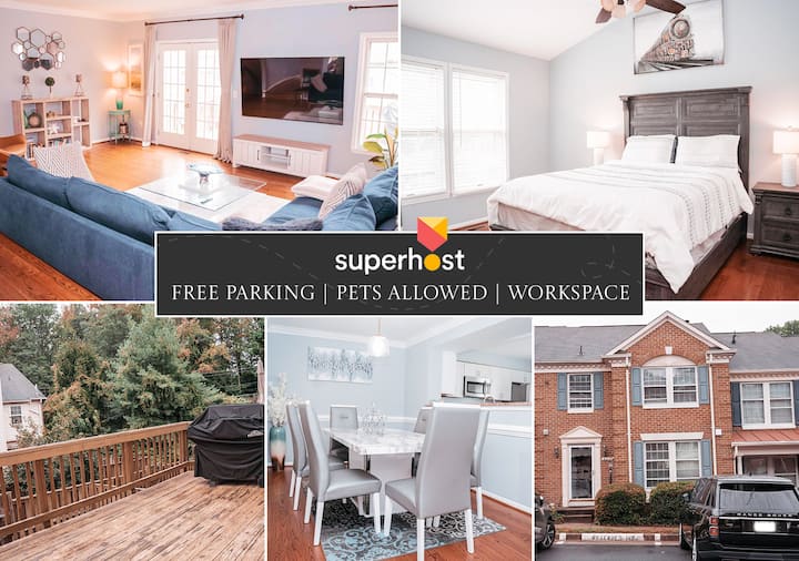 Cozy Springfield Townhome | Wifi | Pet Friendly - Fairfax, VA