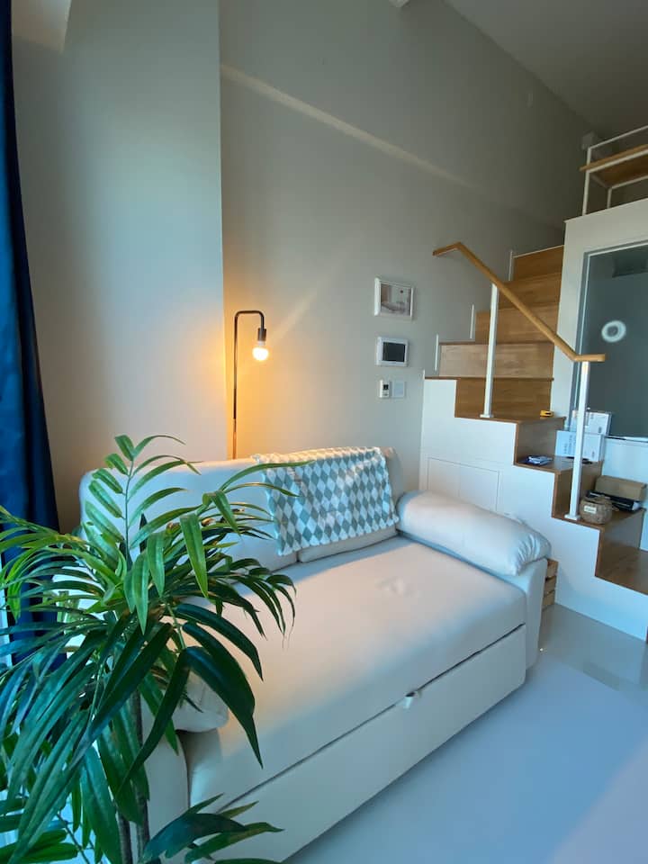 오션뷰 테라스 로프트/인천공항 /인스파이어/구읍뱃터/복층감성숙소/최대4인가능/장기숙박할인 - Incheon