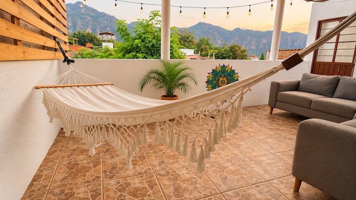 Casa Completa Con Terraza Y Vista | Hikuri House - Tepoztlán