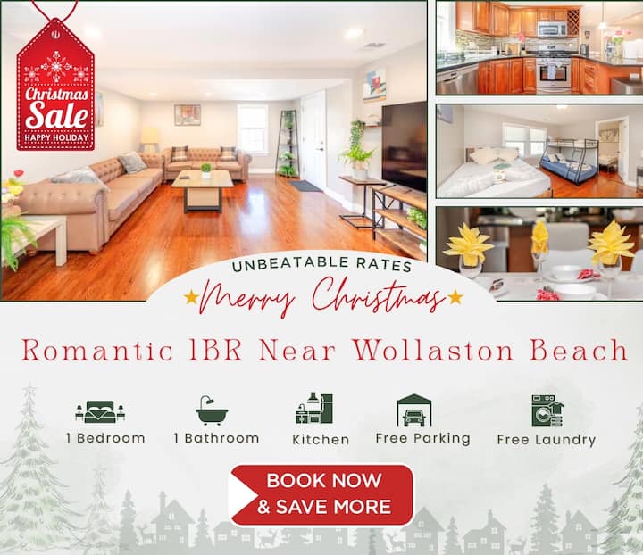 74r - 1br Quincy| Romantic Near Wollaston Beach - Quincy