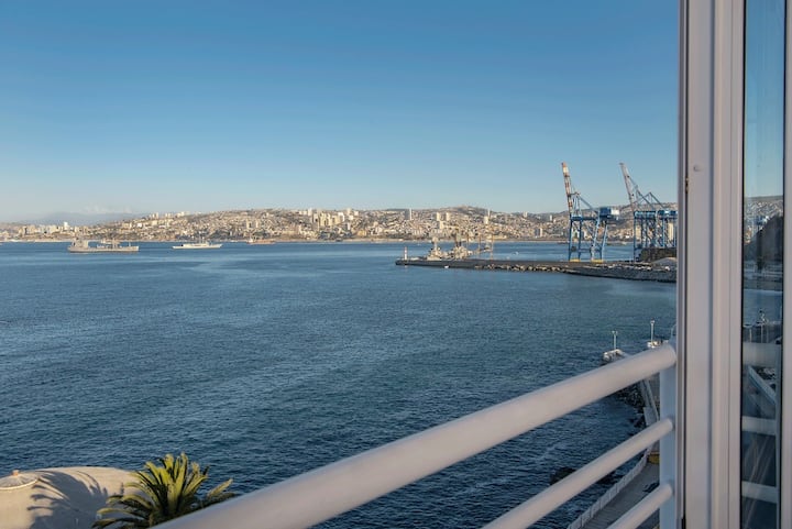 Loft Con Total Vista Al Puerto Valpo Y Viña - Valparaíso