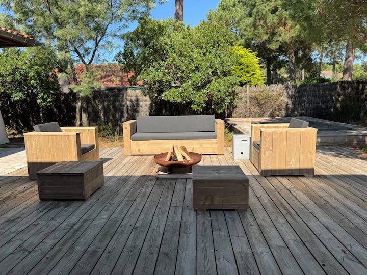 Villa + Cabane Chic - Jacuzzi Dans Les Pins - Biscarrosse