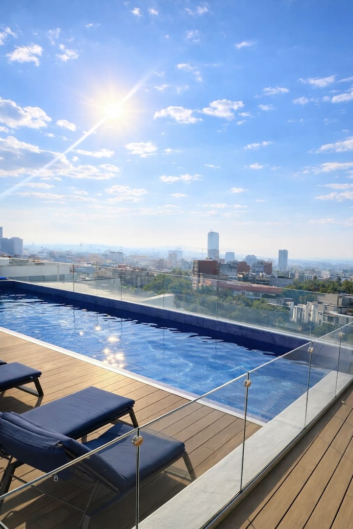 Departamento Premium Con Rooftop Y Alberca Condesa - Mexico City
