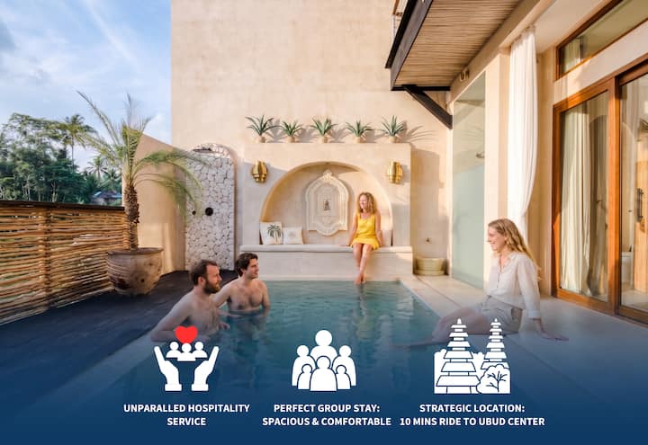 Scenic Jungle View Villa With Rooftop In Ubud - Ubud