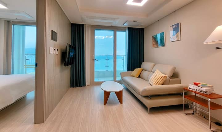 [효이스테이부산송도] #28디럭스스위트a #테라스 #해상케이블카할인 #최대4인가능 - Busan