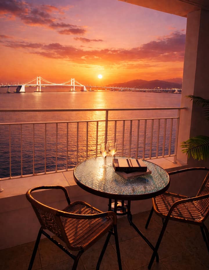 (4인)바다앞 선셋 풀오션뷰_인천대교 노을전망_인천공항15분(j22) - South Korea