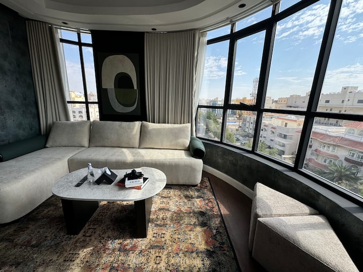 شقة بنورامية فاخرة الروضة - Jeddah