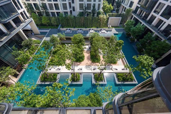 Ekkamai市中心的隐秘花园超大两房100平米豪宅月租特惠五星管家服务摆渡车随时接送商场和轻轨 - Thailand