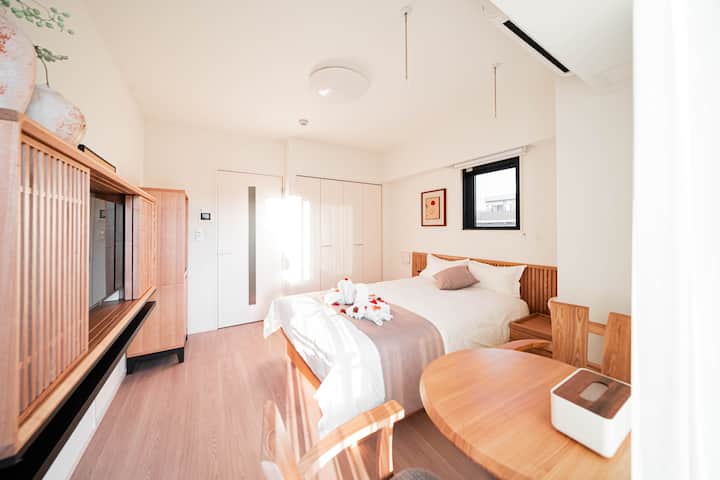 201房间。押上站6分钟，近晴空塔，直达浅草、上野、银座、涩谷、机场。最多3人。行李寄存。 - Tokyo