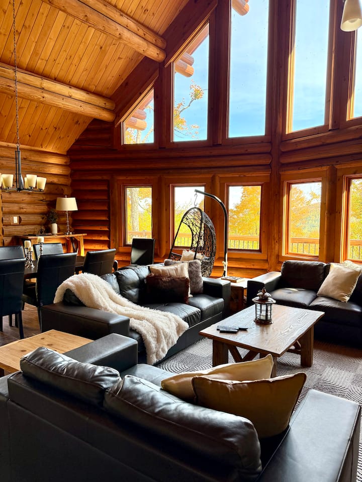 Chalet En Bois Rond | Spa, Confort & Nature - Sainte-Agathe-des-Monts